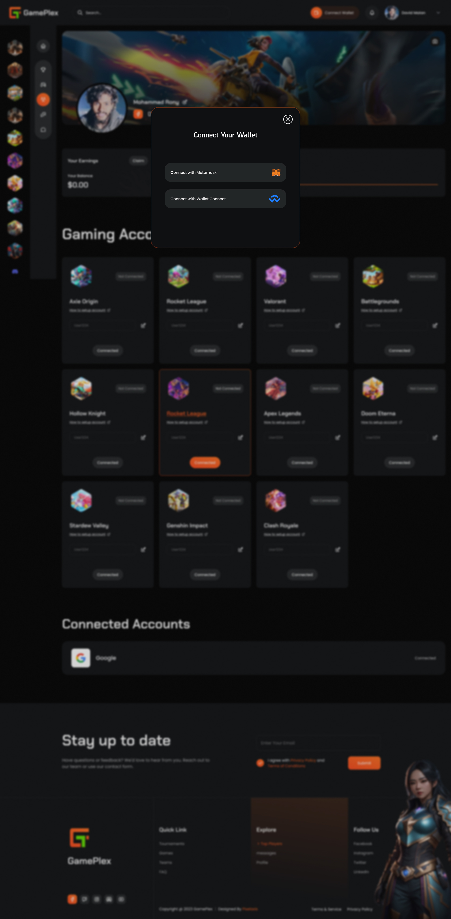 Gameplex - eSports and Gaming NFT Website Figma Template by pixelaxis