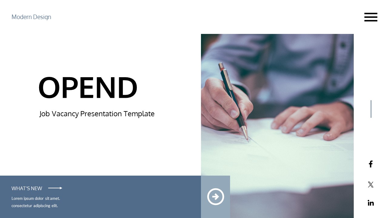 Opend - Job Vacancy PowerPoint Template, Presentation Templates ...