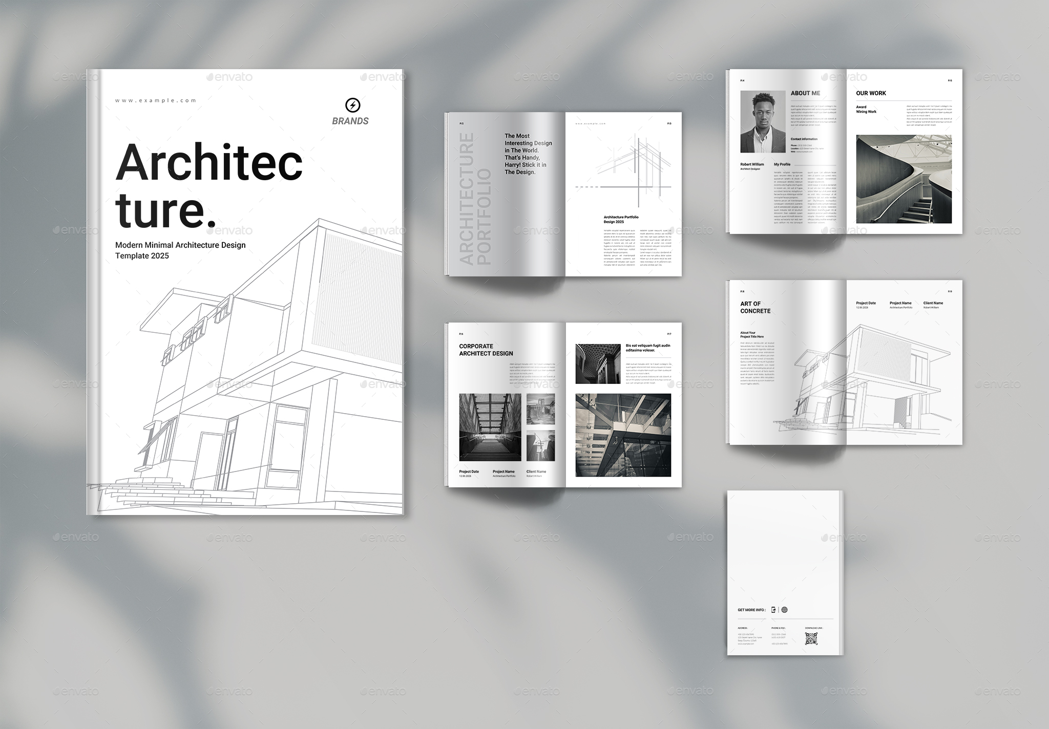 Architecture Portfolio Template, Print Templates | GraphicRiver