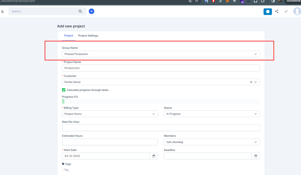 Project Task Manage For Perfex CRM by halilaltndg | CodeCanyon