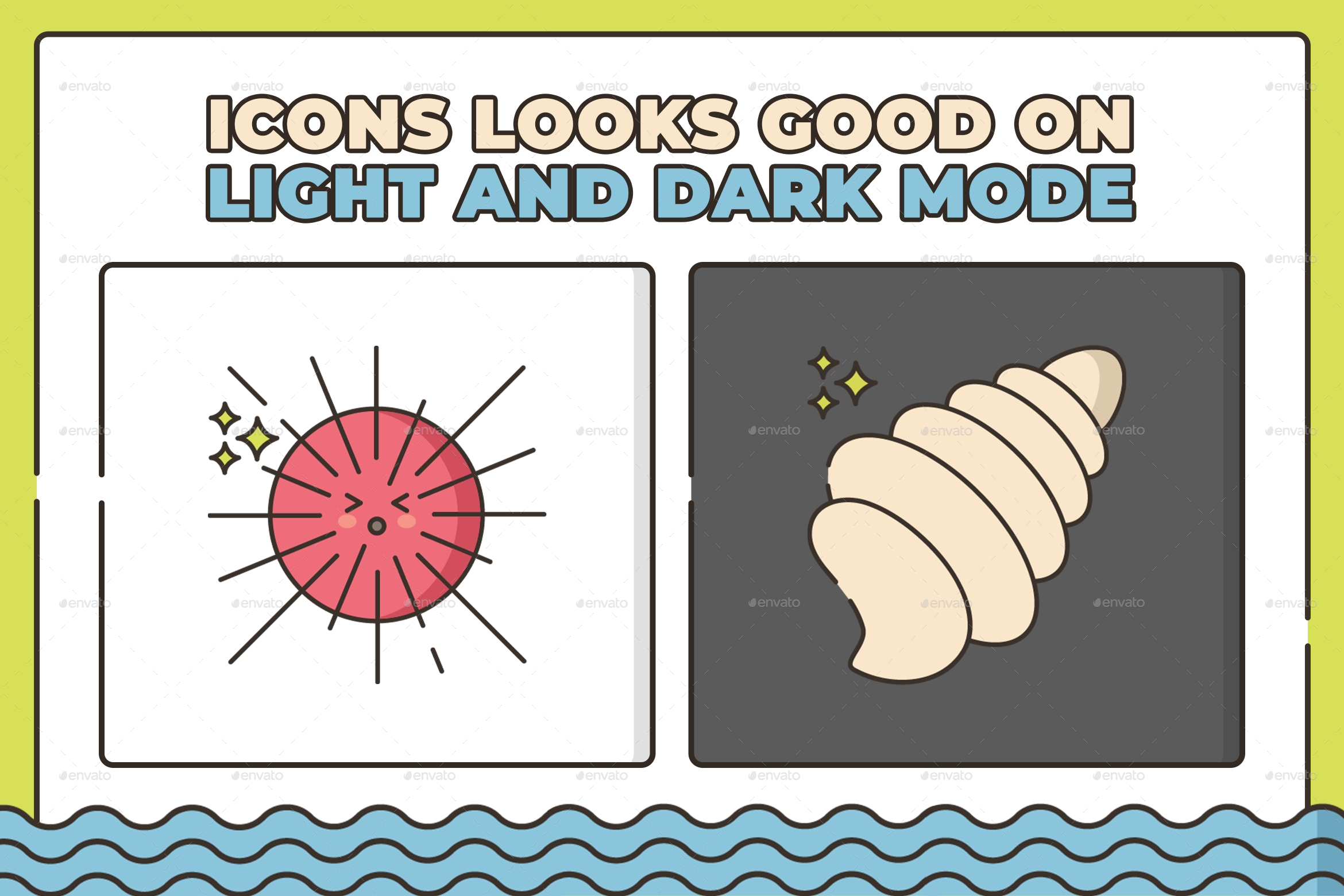 70 Sea and Ocean Icon Set Icons | Hazel Series, Icons | GraphicRiver