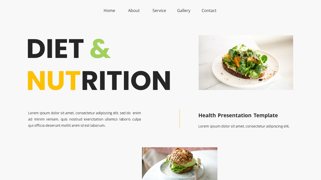 Diet & Nutrition - Health Keynote Templates, Presentation Templates