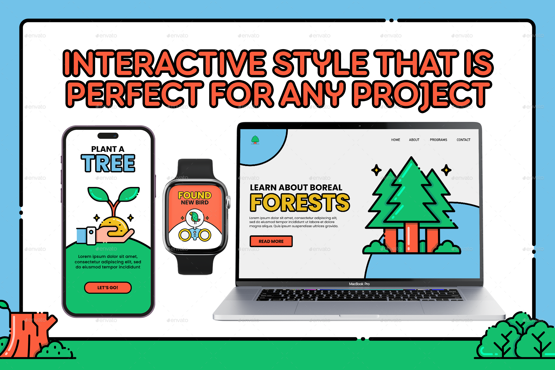 85 Woodland Icons, Icons | GraphicRiver