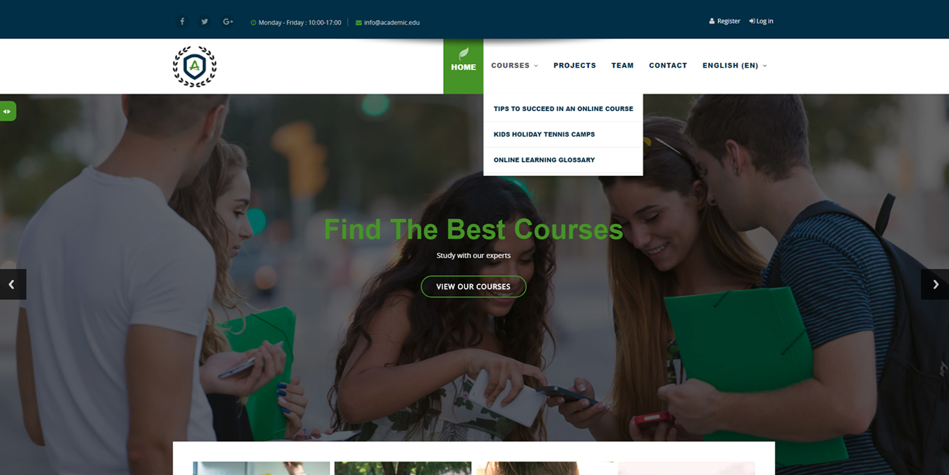 Academic - Responsive Moodle Theme by cmsbrand | ThemeForest
