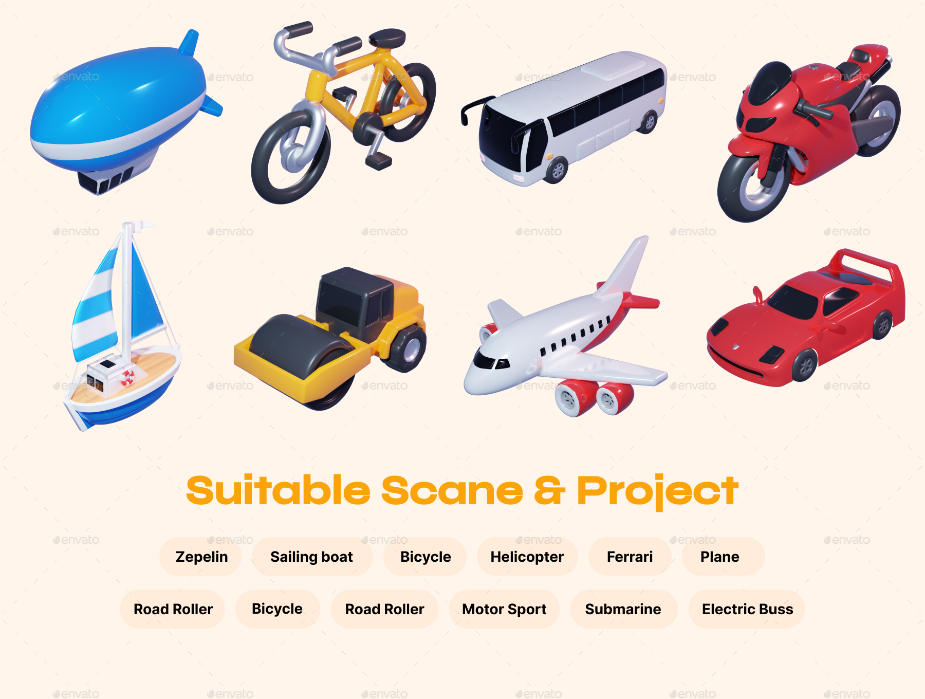 Transportation 3D Icon, Graphics | GraphicRiver