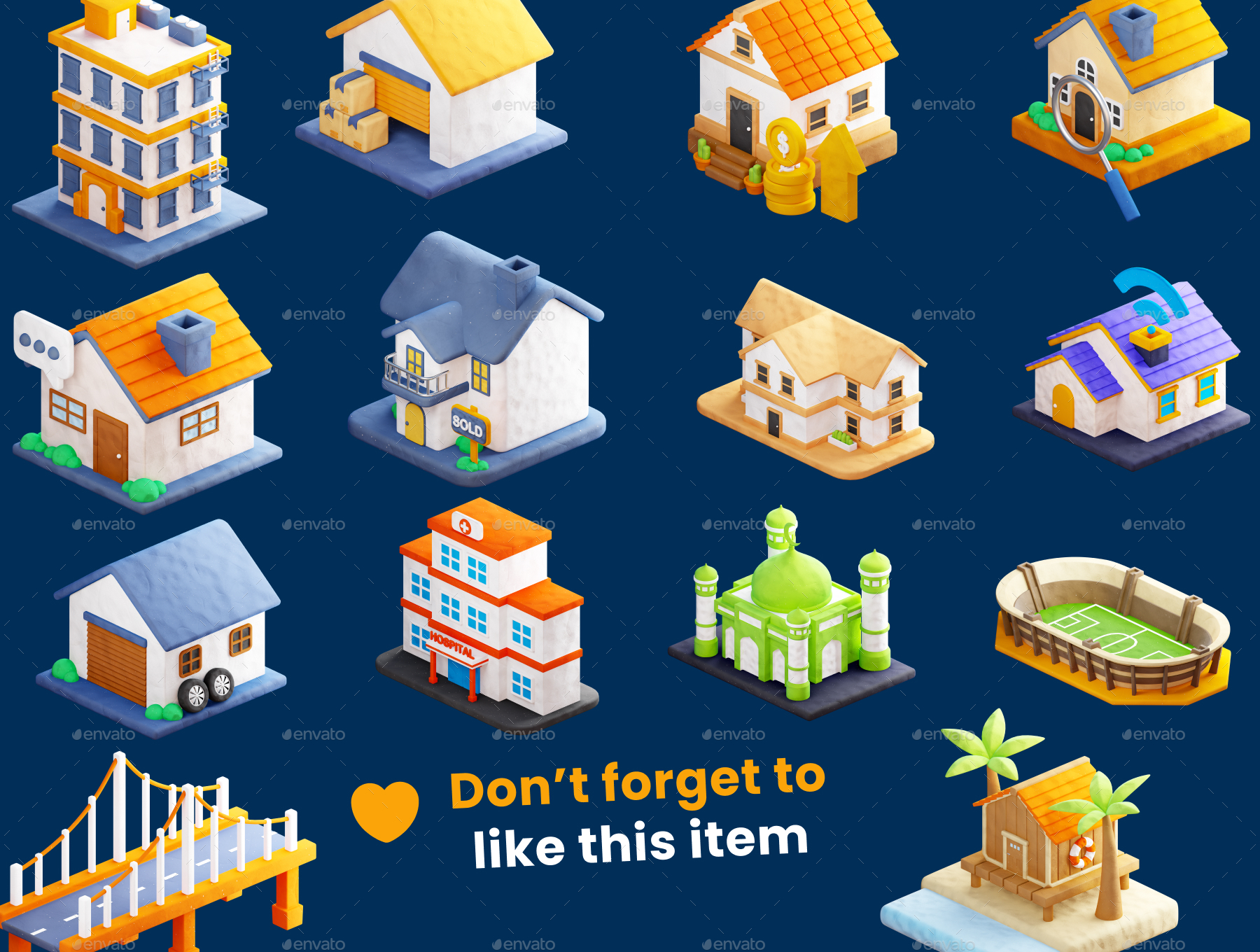 Real Estate's 3D Icon pack, Graphics | GraphicRiver