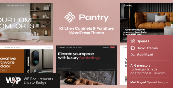 Pantry — Kitchen Cabinets & Furniture WordPress Theme by axiomthemes