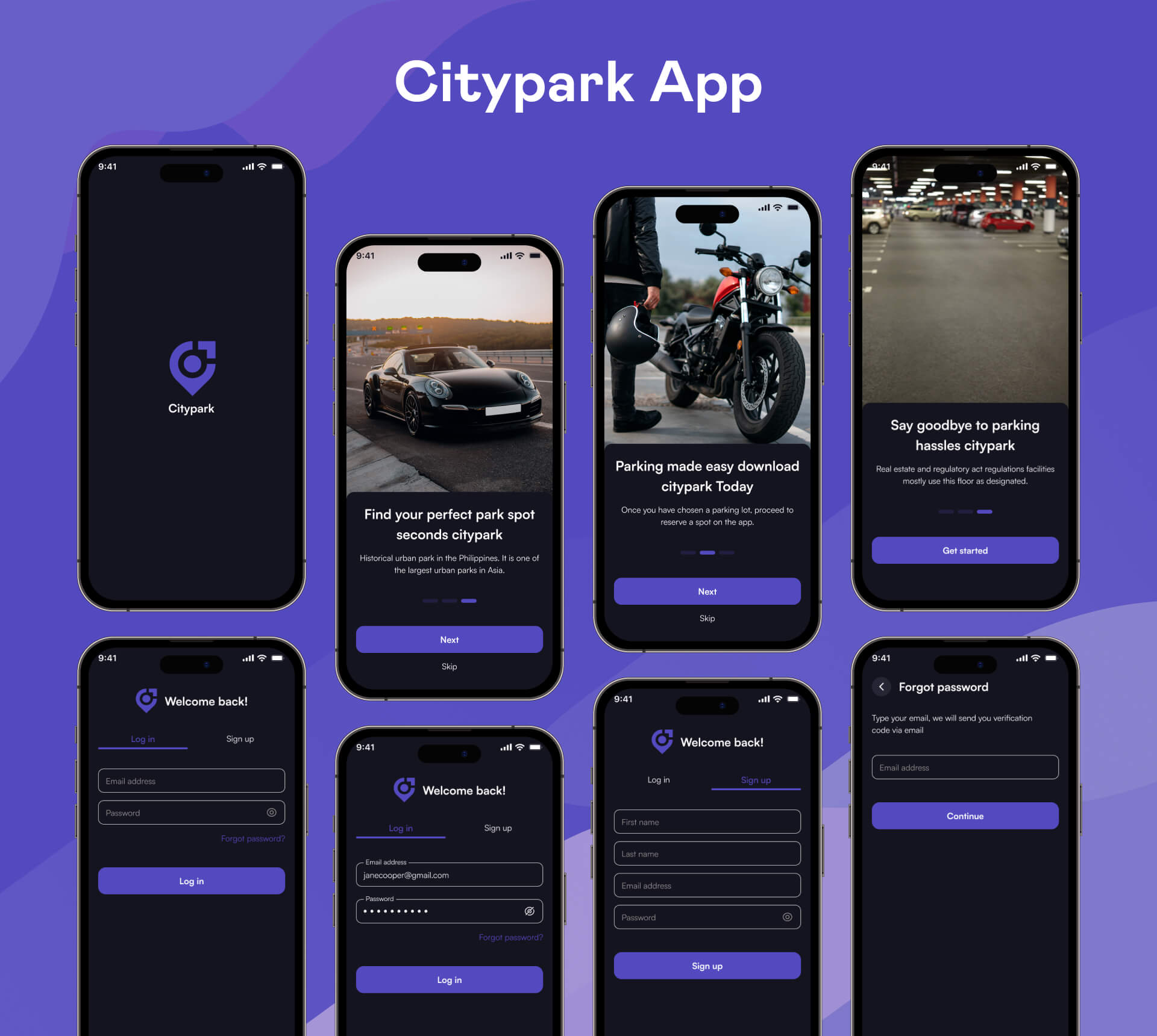 Citypark app UI template | Parking Finding app ui template in Flutter | Parking Spaces app ...