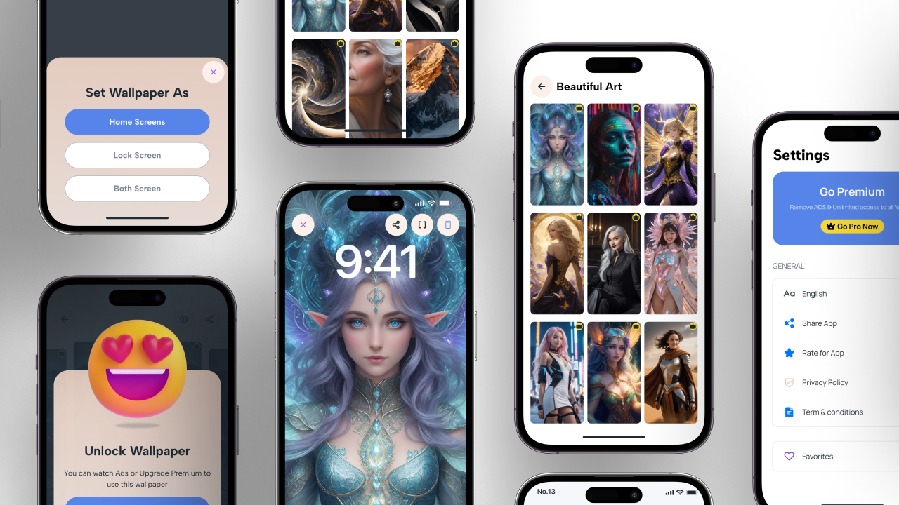 Waller - Wallpaper React Native Template by thirteendev | CodeCanyon