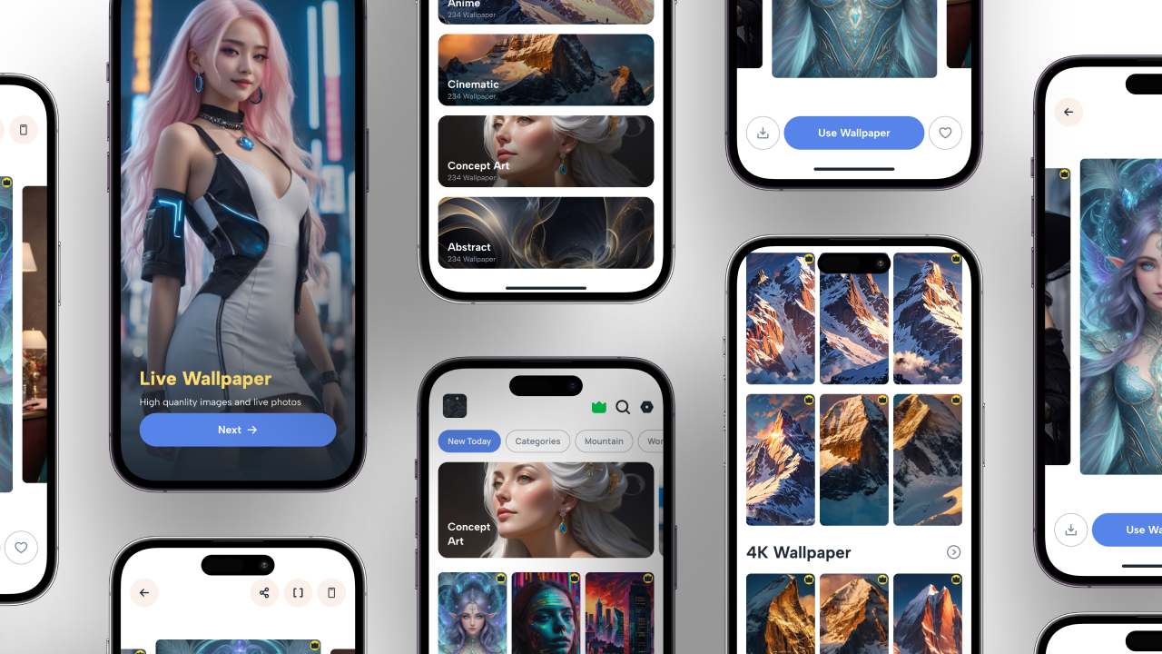 Waller - Wallpaper React Native Template by thirteendev | CodeCanyon