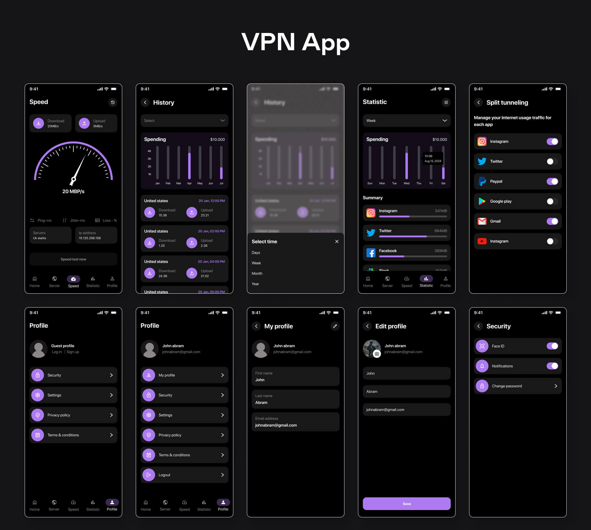 FlowVPN UI template | OpenVPN App in Flutter | Secure VPN app template by fluxcodeteam