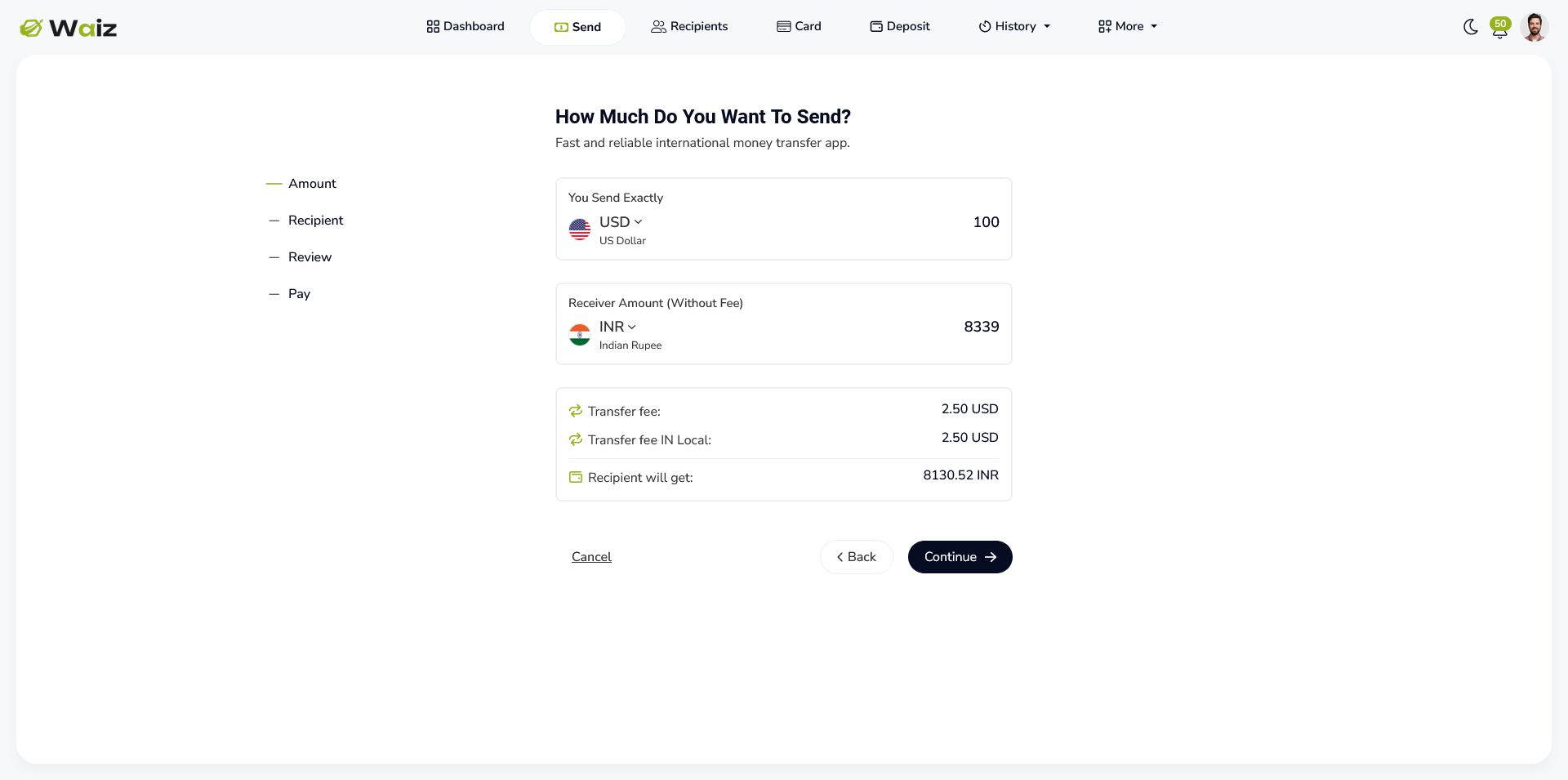 Waiz - Digital Wallet and Remittance App and Website with Admin Panel by bug-finder