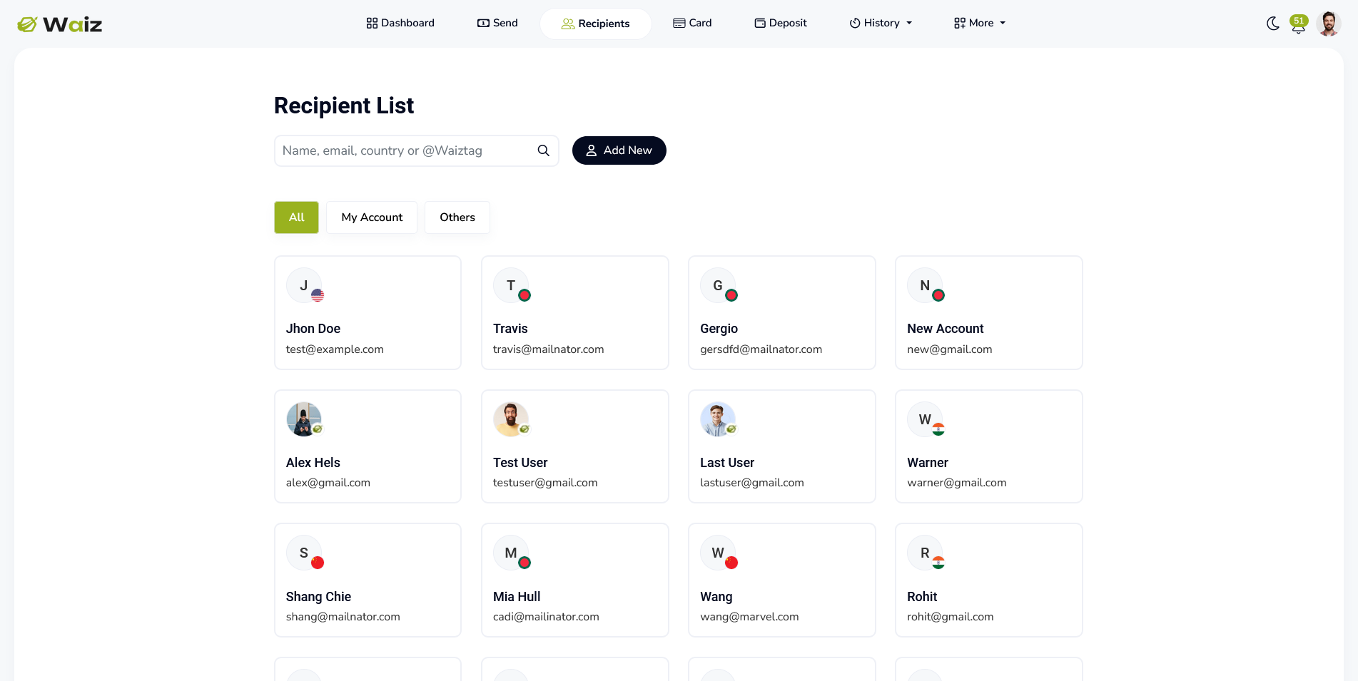 Waiz - Digital Wallet and Remittance App and Website with Admin Panel by bug-finder