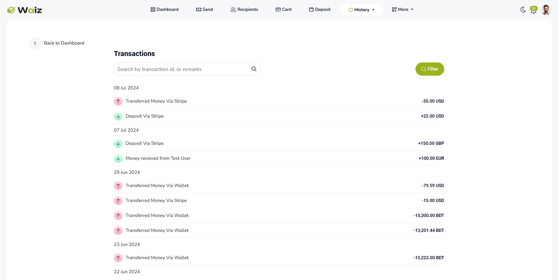 Waiz - Digital Wallet and Remittance App and Website with Admin Panel by bug-finder
