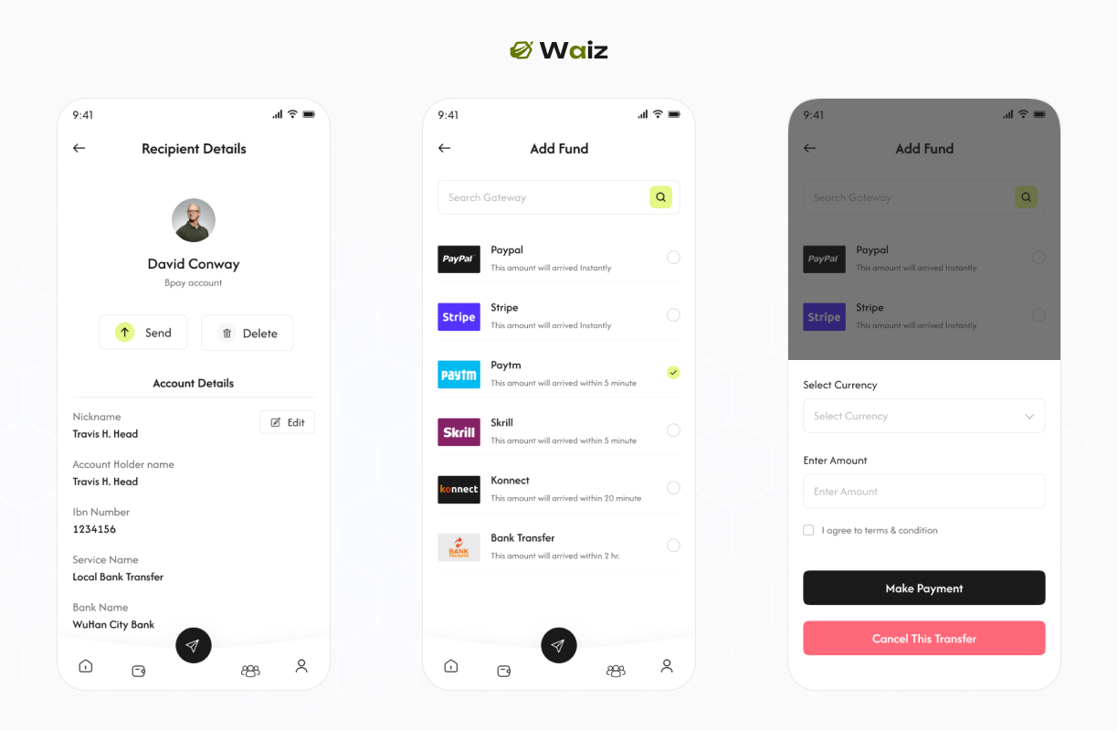 Waiz - Digital Wallet and Remittance App and Website with Admin Panel by bug-finder