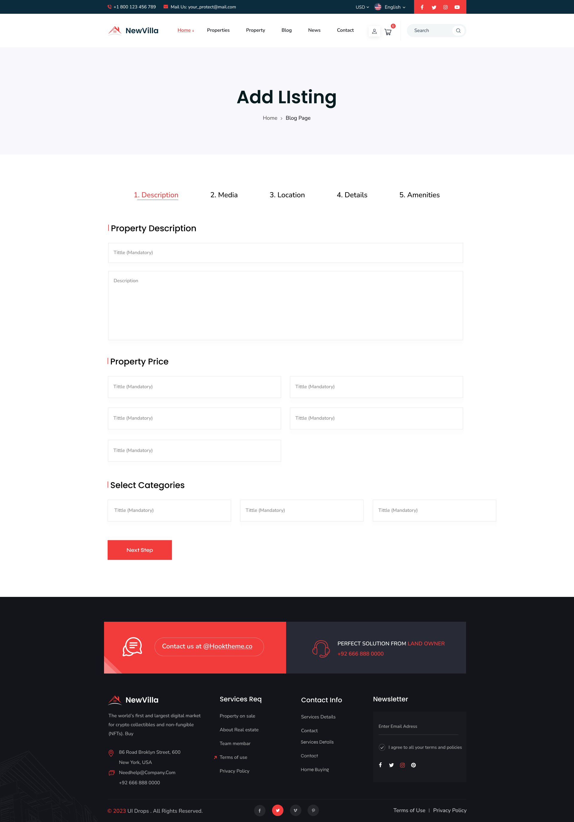 NewVilla-Real-Estate Figma Template by Website_Stock | ThemeForest