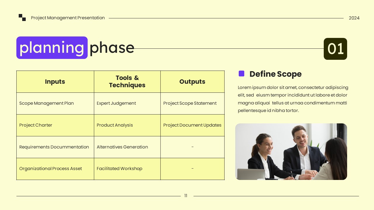Black Purple Cream Project Management PowerPoint Presentation ...