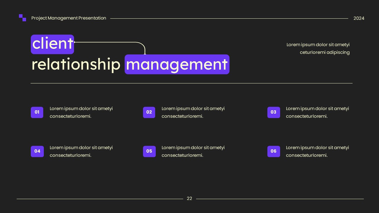 Black Purple Cream Project Management PowerPoint Presentation ...