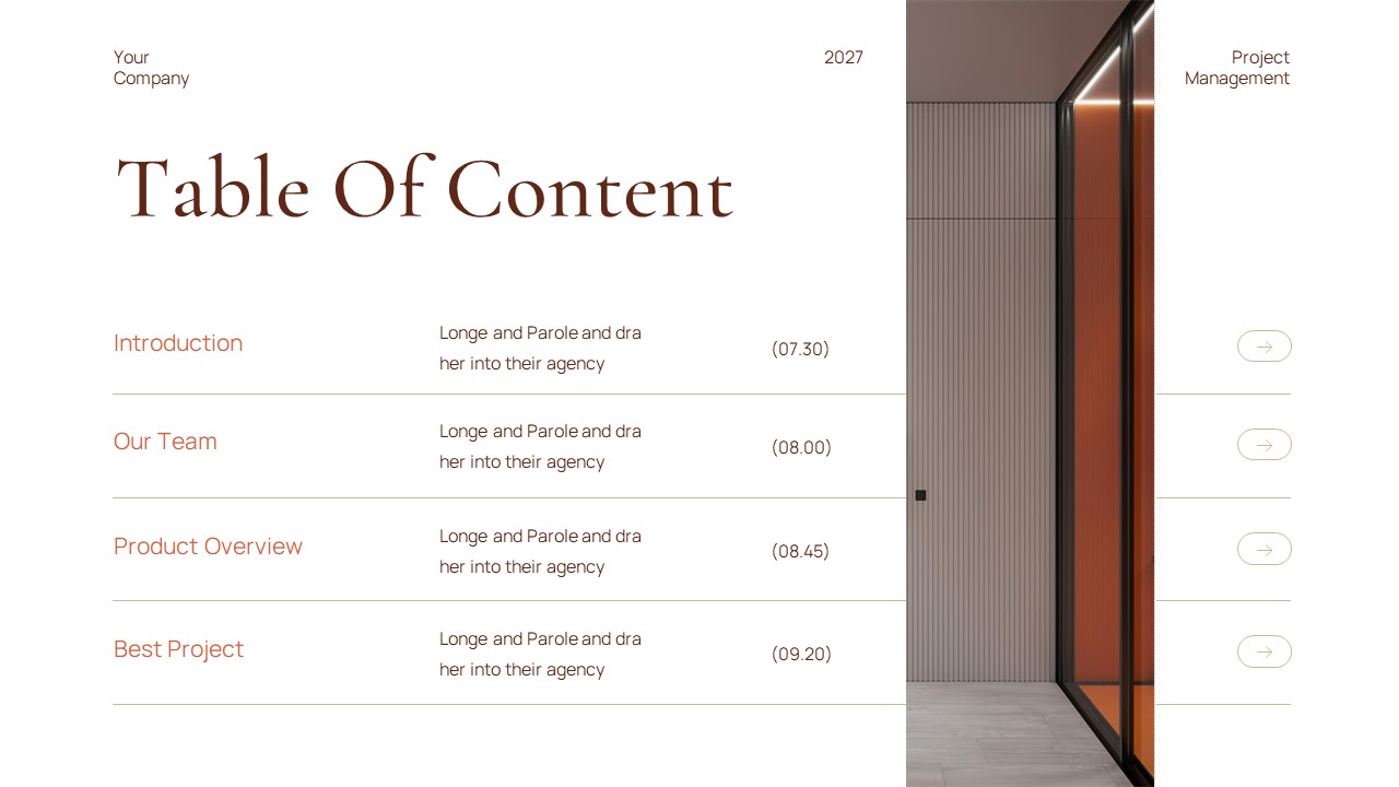 White Brown Modern Minimalist Architecture Project Management Key Note ...