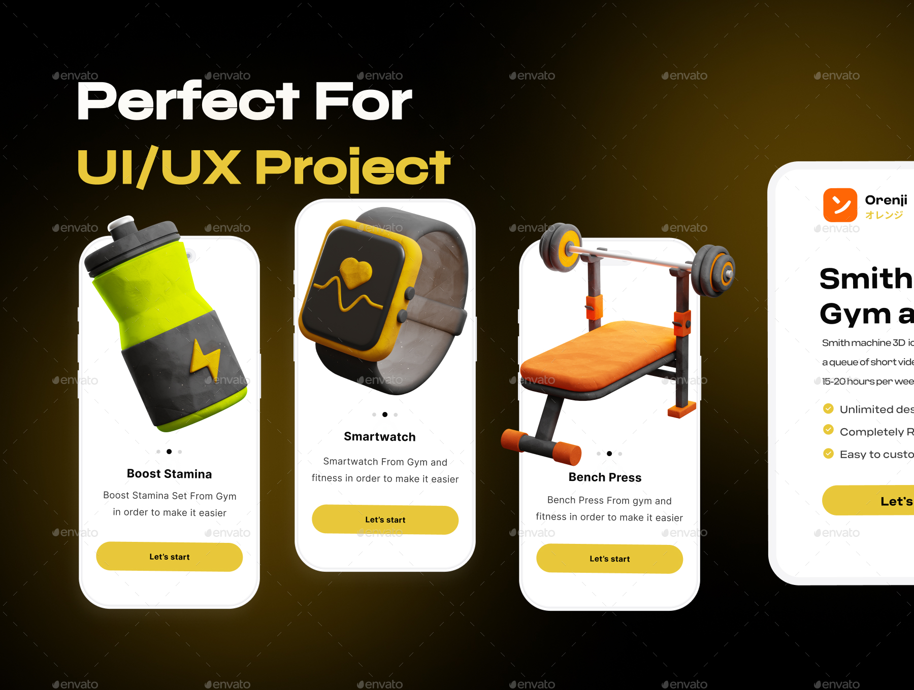 Gym and Fitness 3D Icon pack, Graphics | GraphicRiver