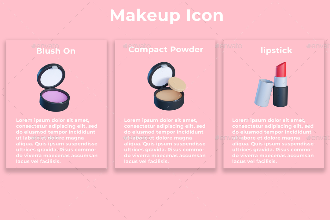 3D Makeup Icon, Graphics | GraphicRiver