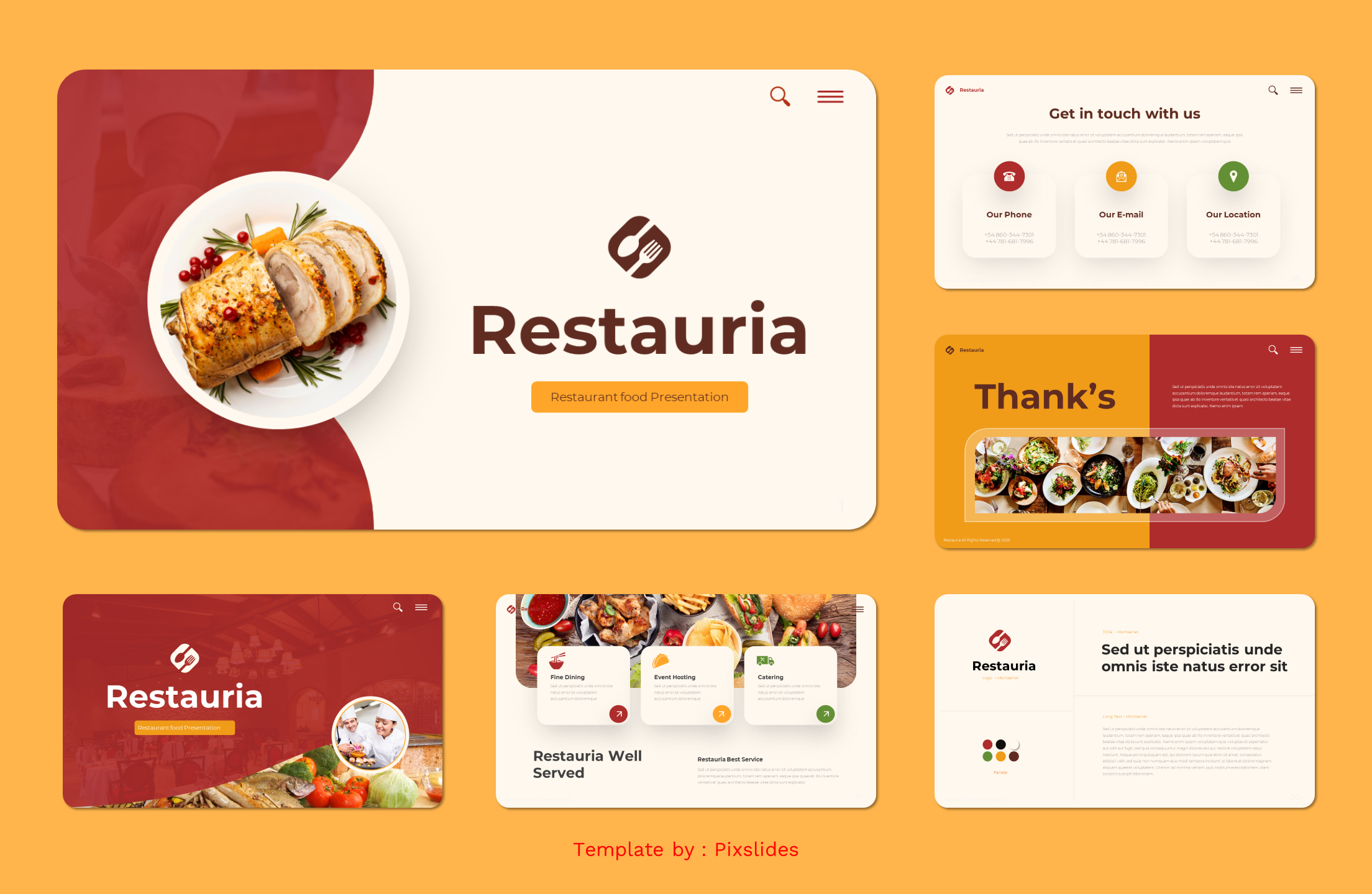 Restauria - Restaurant Food PowerPoint Presentation Template ...
