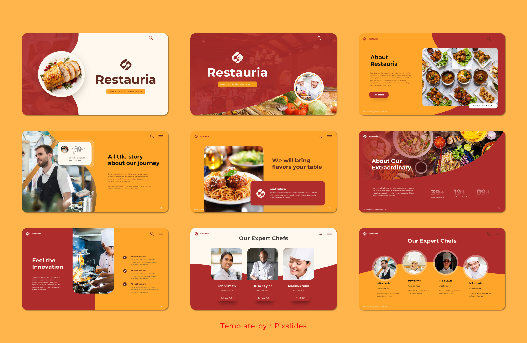 Restauria - Restaurant Food Keynote Presentation Template, Presentation ...