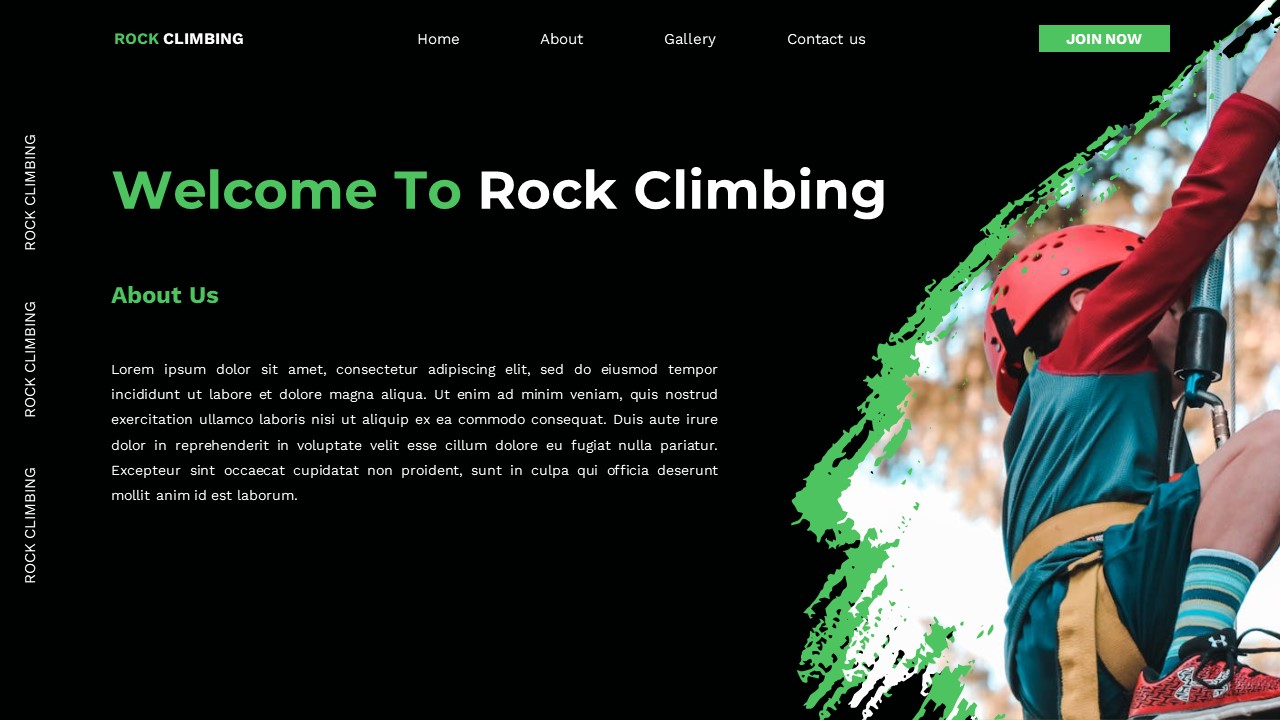 Rock Climbing - Climbing Mountain Keynote Templates, Presentation Templates