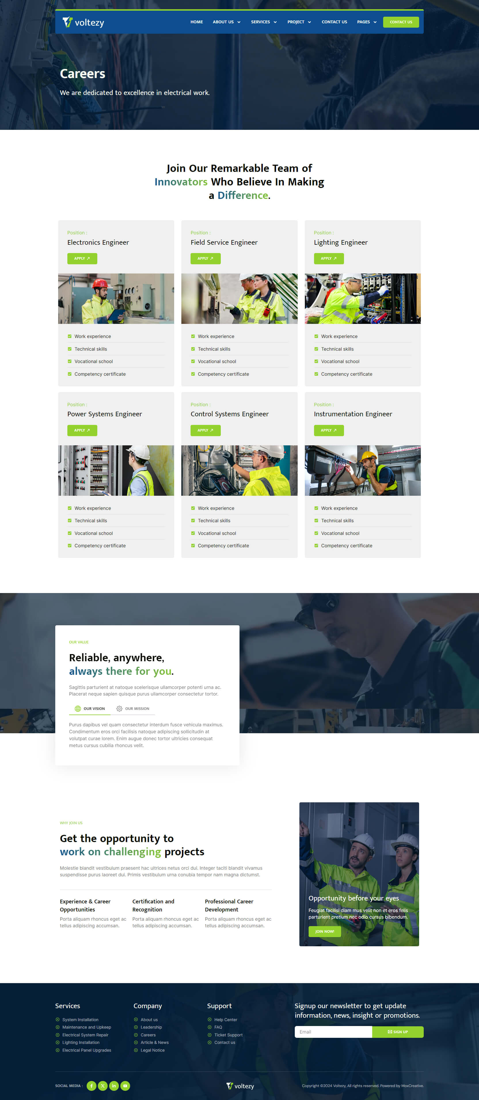 Voltezy - Electrical Installation & Maintenance Service Elementor ...