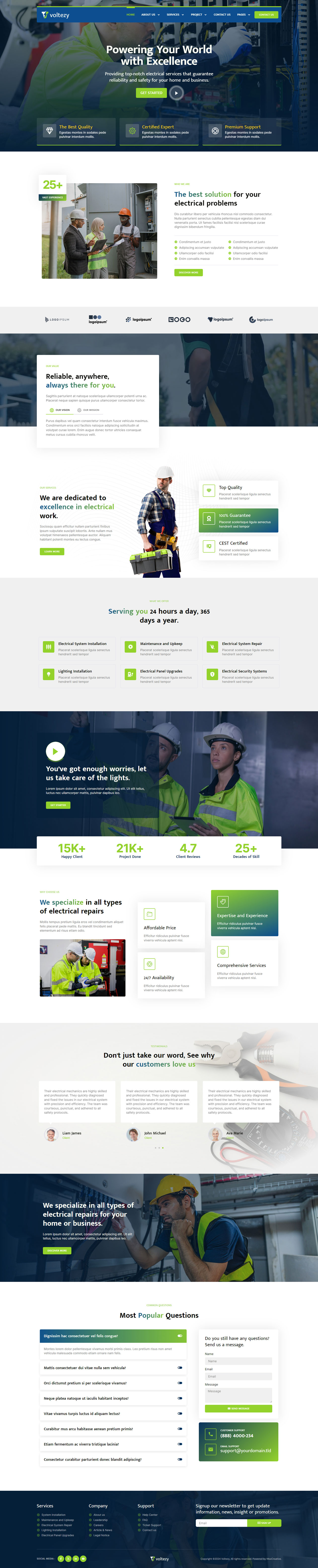 Voltezy - Electrical Installation & Maintenance Service Elementor ...