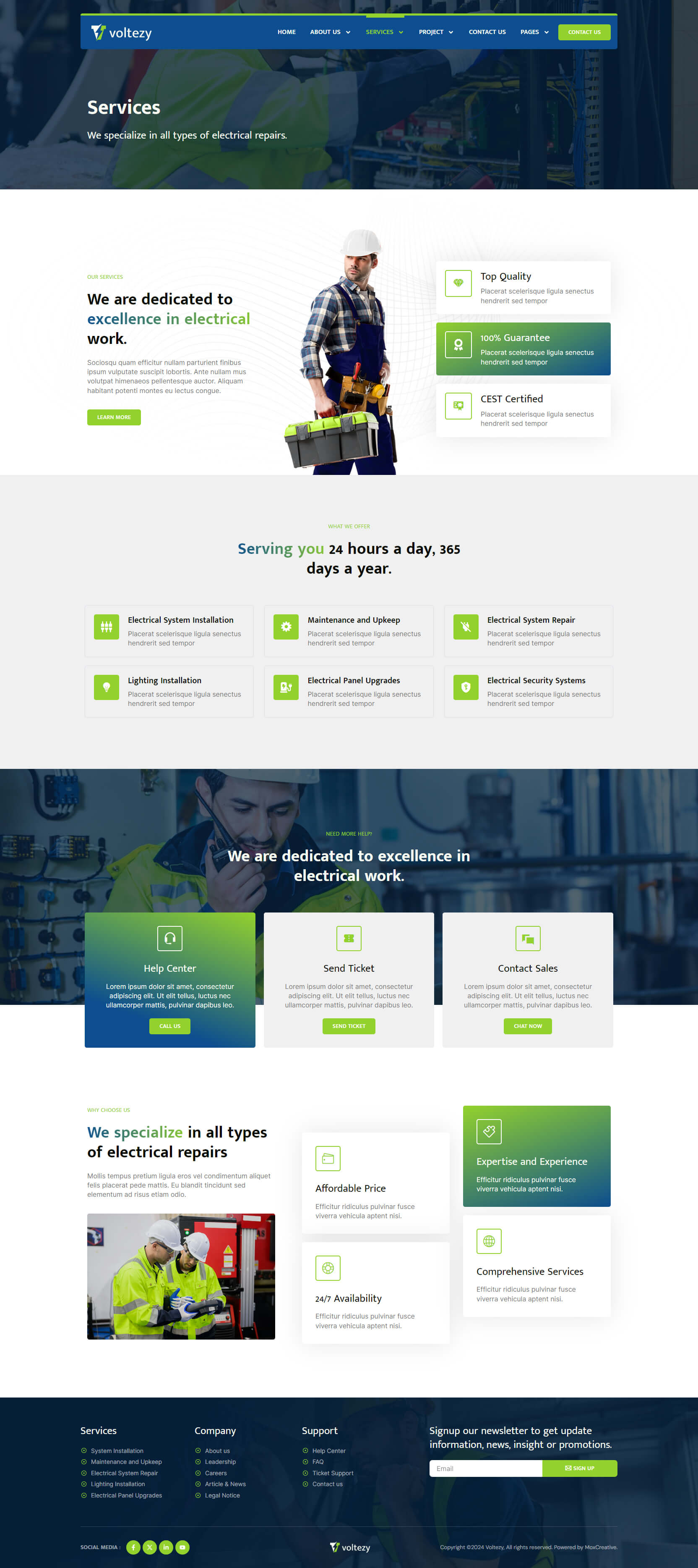 Voltezy - Electrical Installation & Maintenance Service Elementor ...