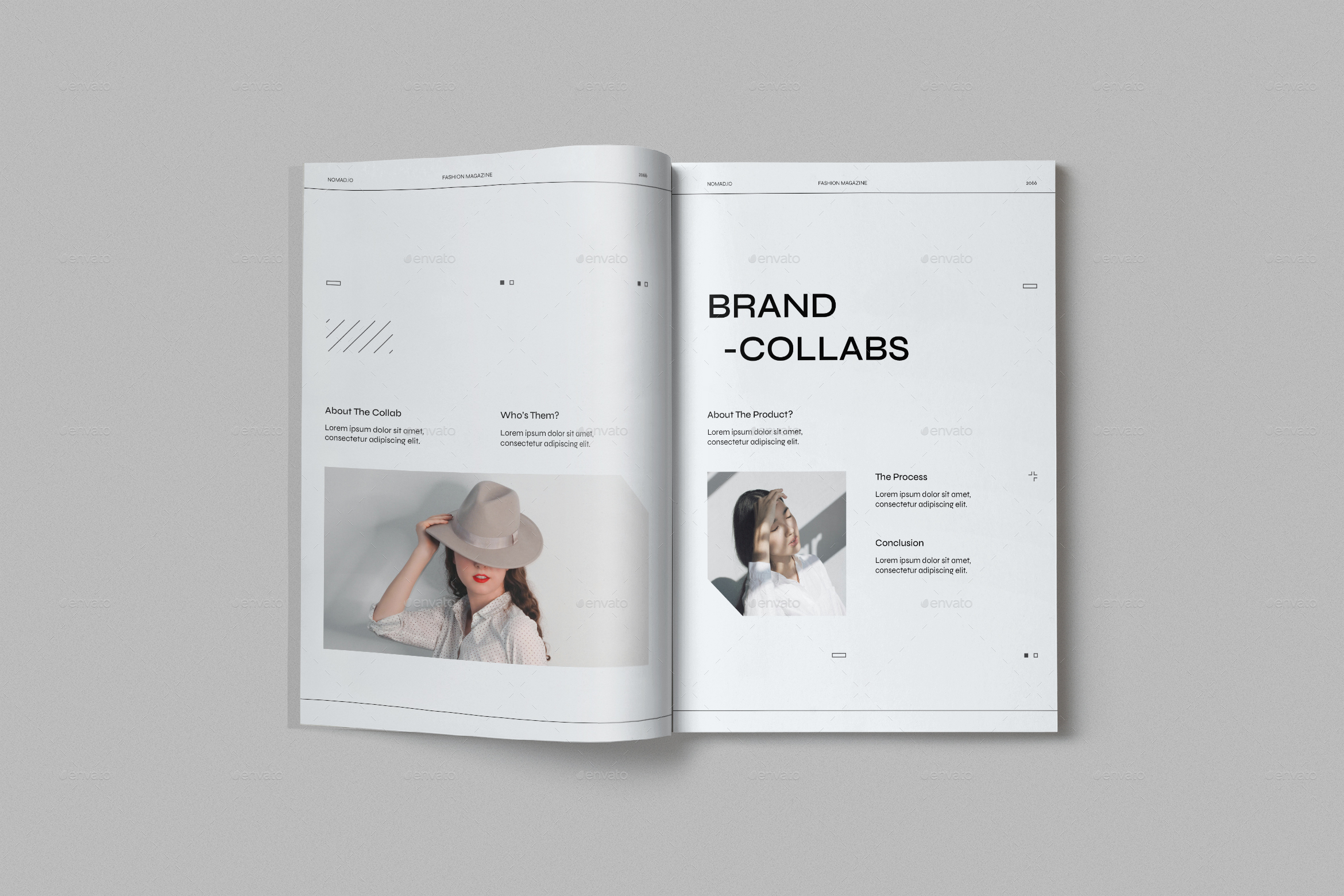 Monochrome Cyberpunk Style Fashion Magazine, Print Templates | GraphicRiver