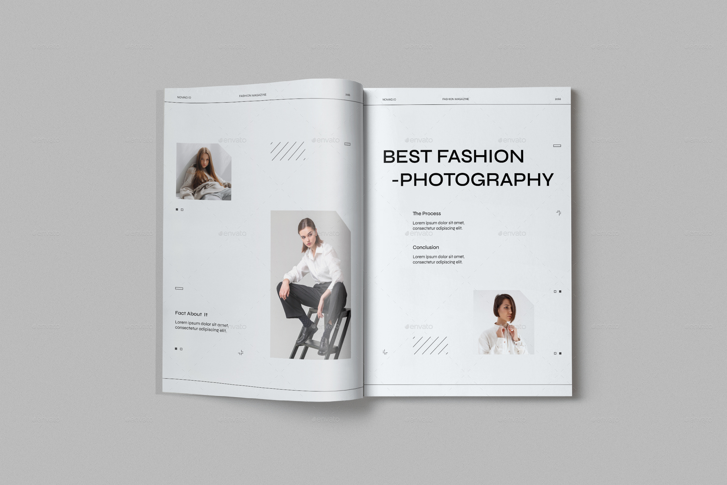 Monochrome Cyberpunk Style Fashion Magazine, Print Templates | GraphicRiver