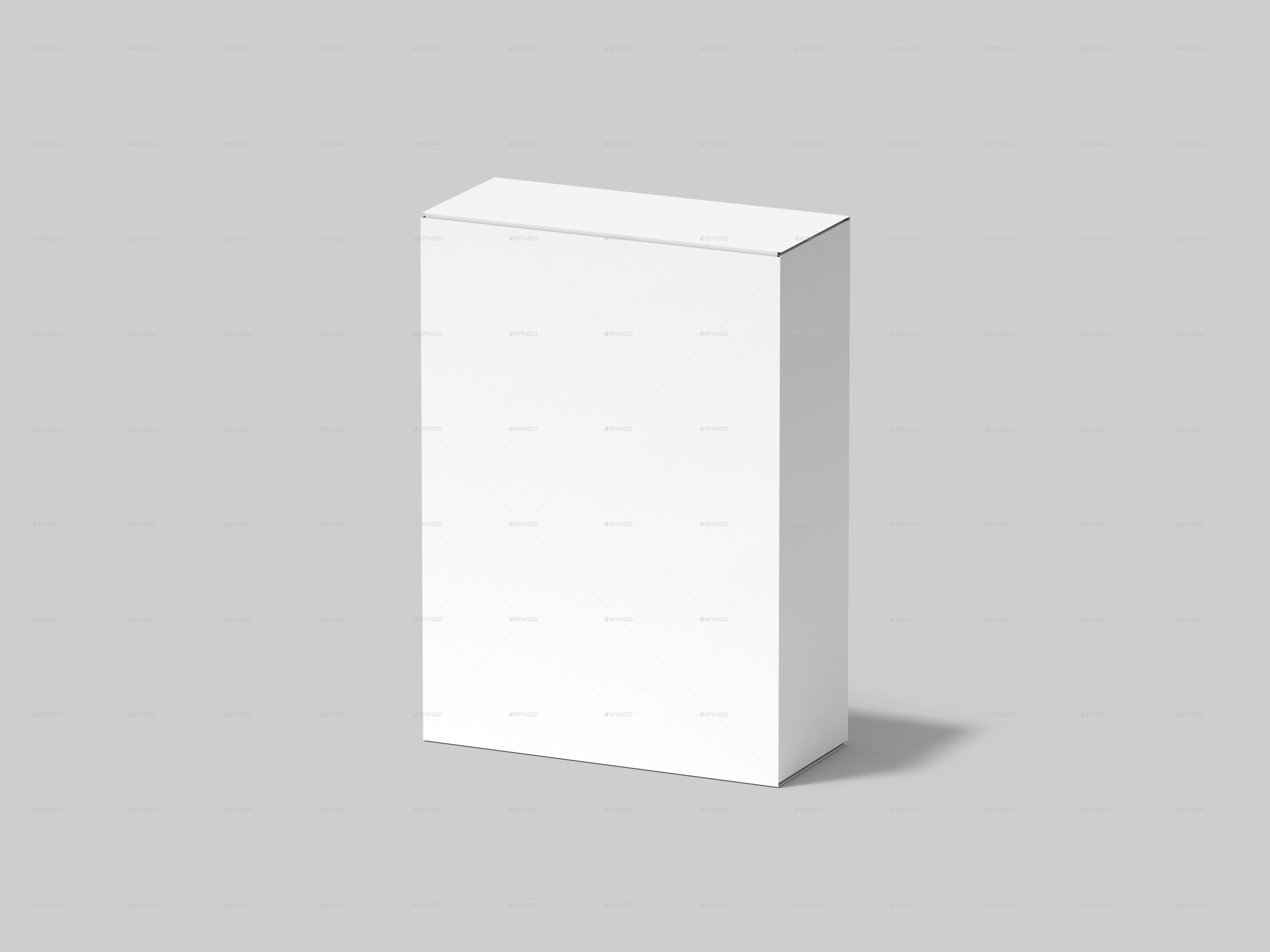 Rectangle Software Box Mockup V.2 - Square Product Box With Kraft Paper ...