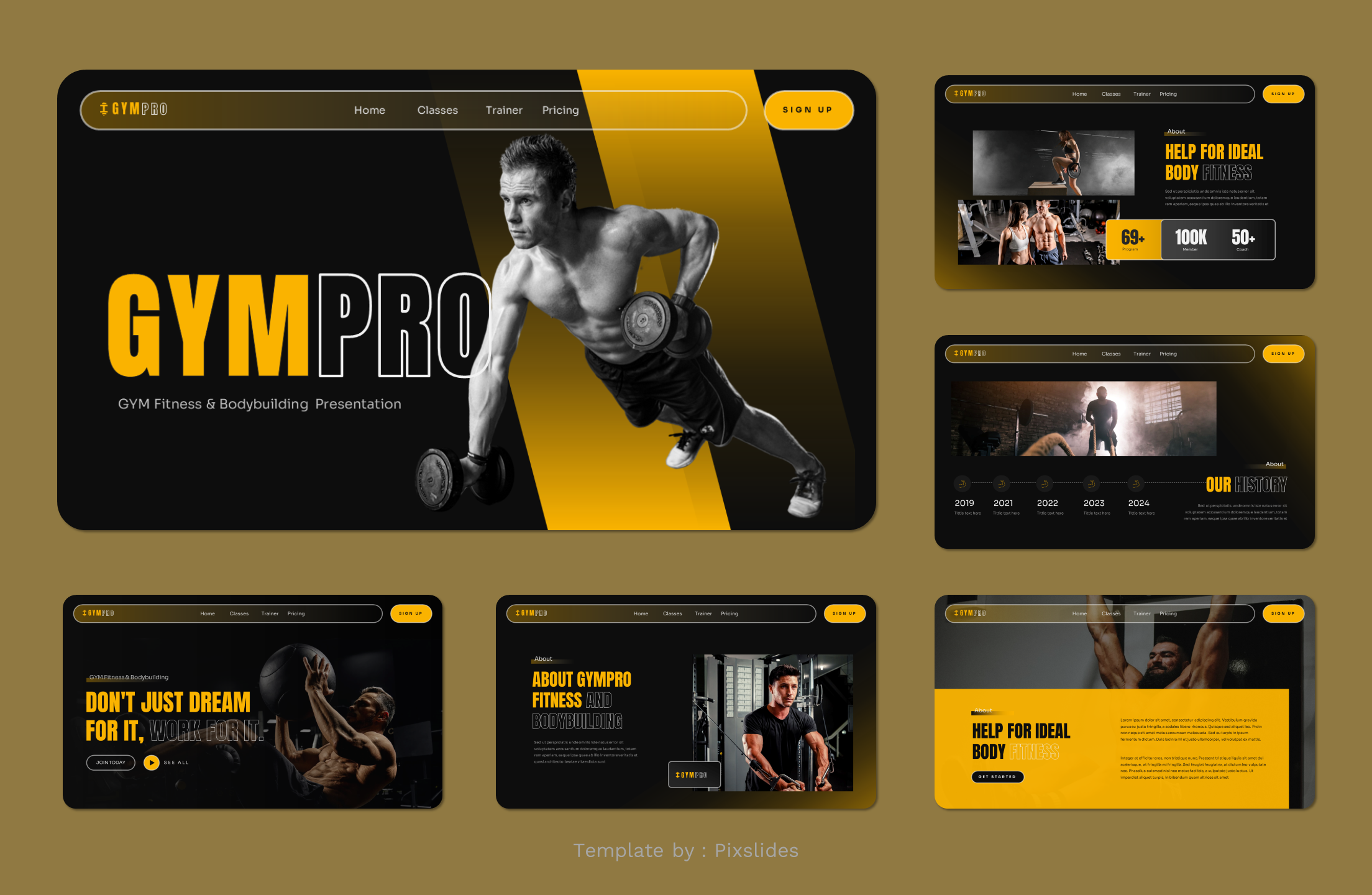 Gympro - Gym Fitness & Bodybuilding PowerPoint Presentation ...