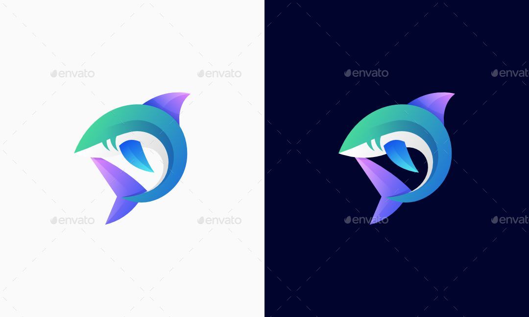 Shark Colorful Logo Template, Logo Templates | GraphicRiver