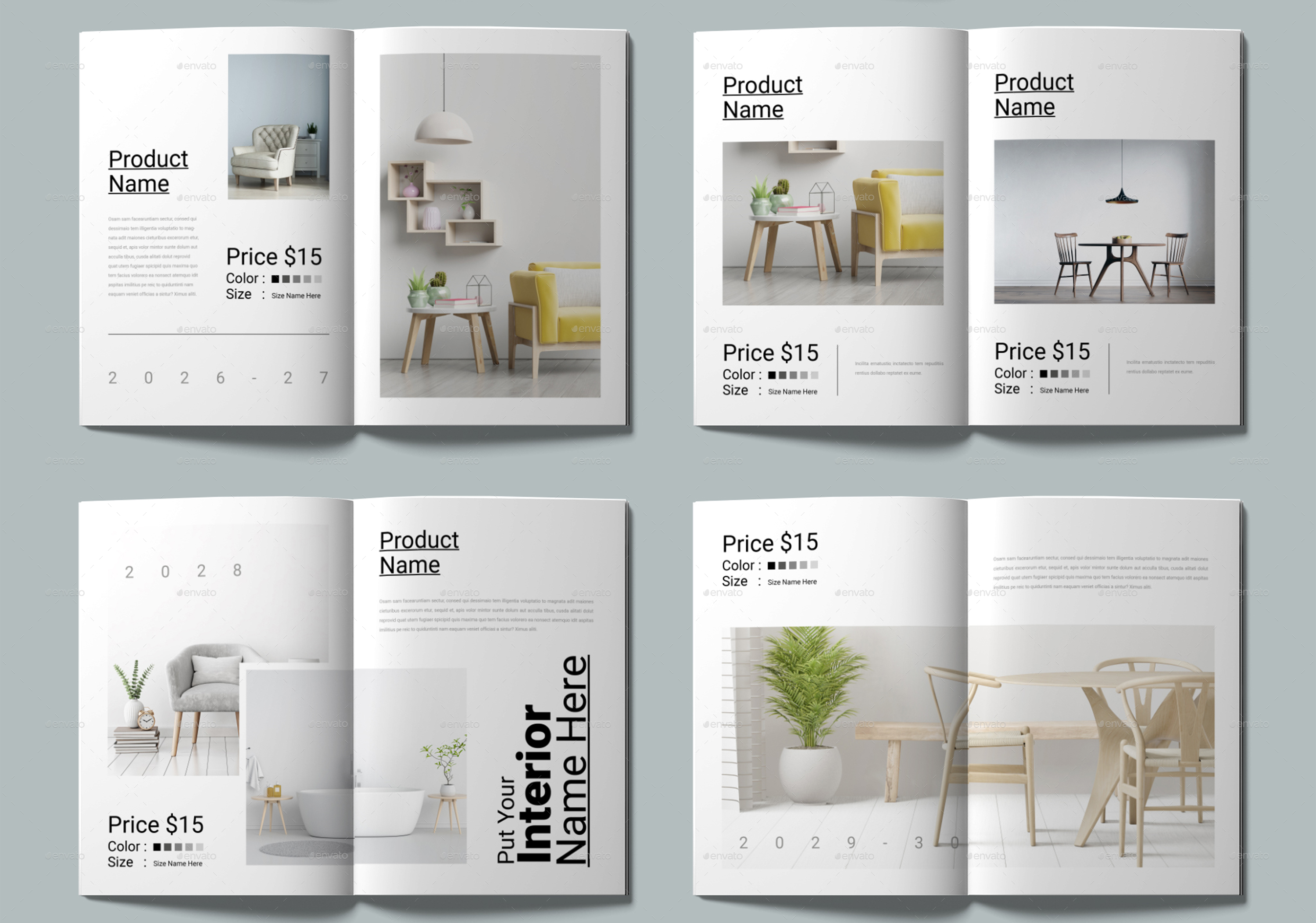 Interior Catalog Design Layout, Print Templates | GraphicRiver