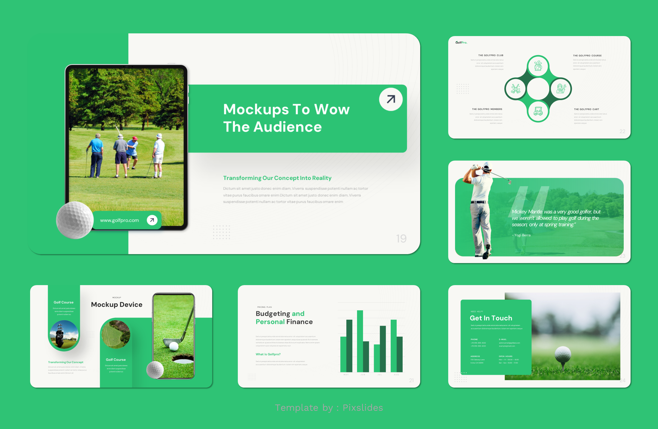 Golfpro - Golf Course & Sports Club Keynote Presentation, Presentation ...