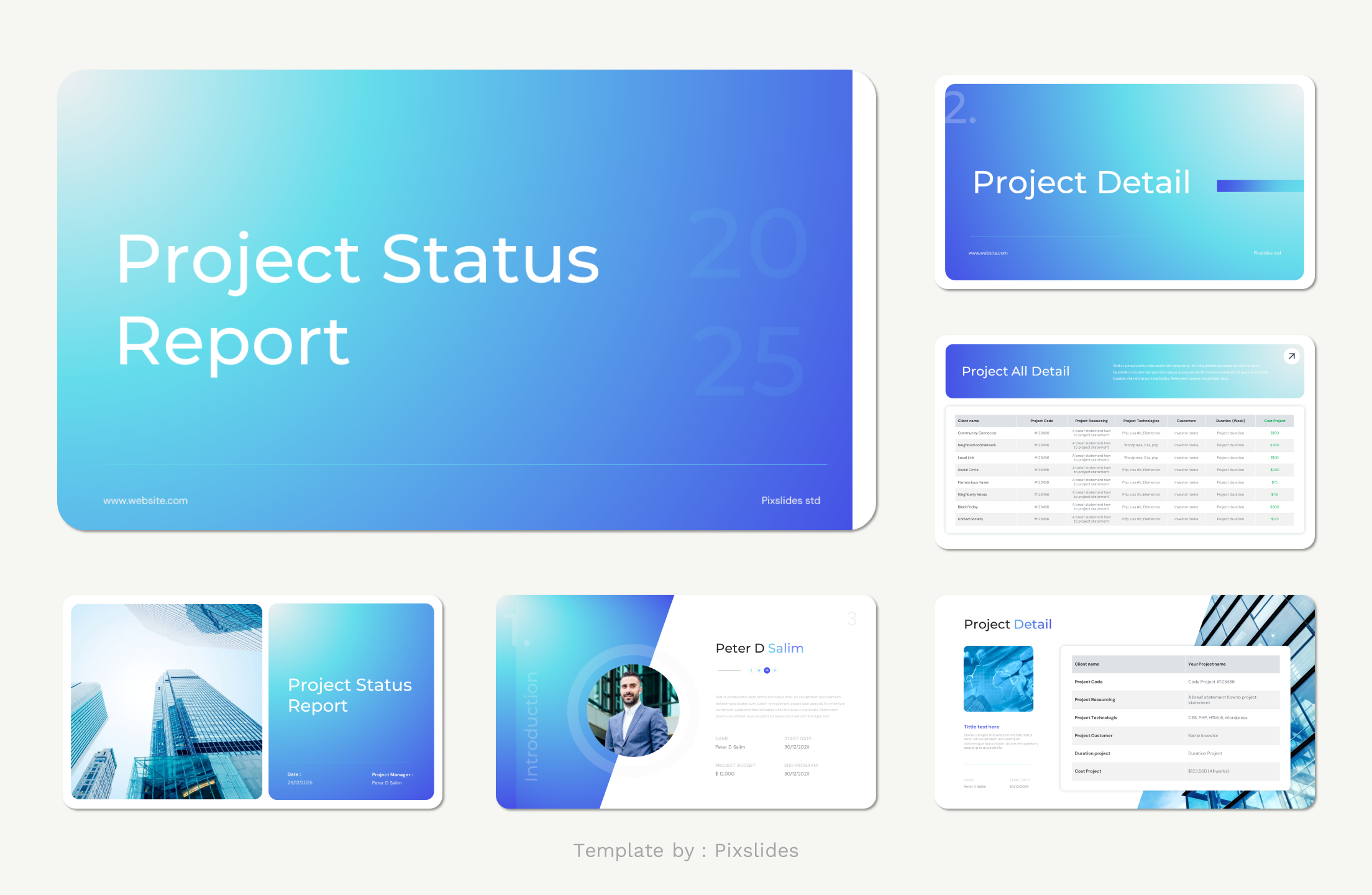 Project Status Report Keynote Presentation Template, Presentation Templates