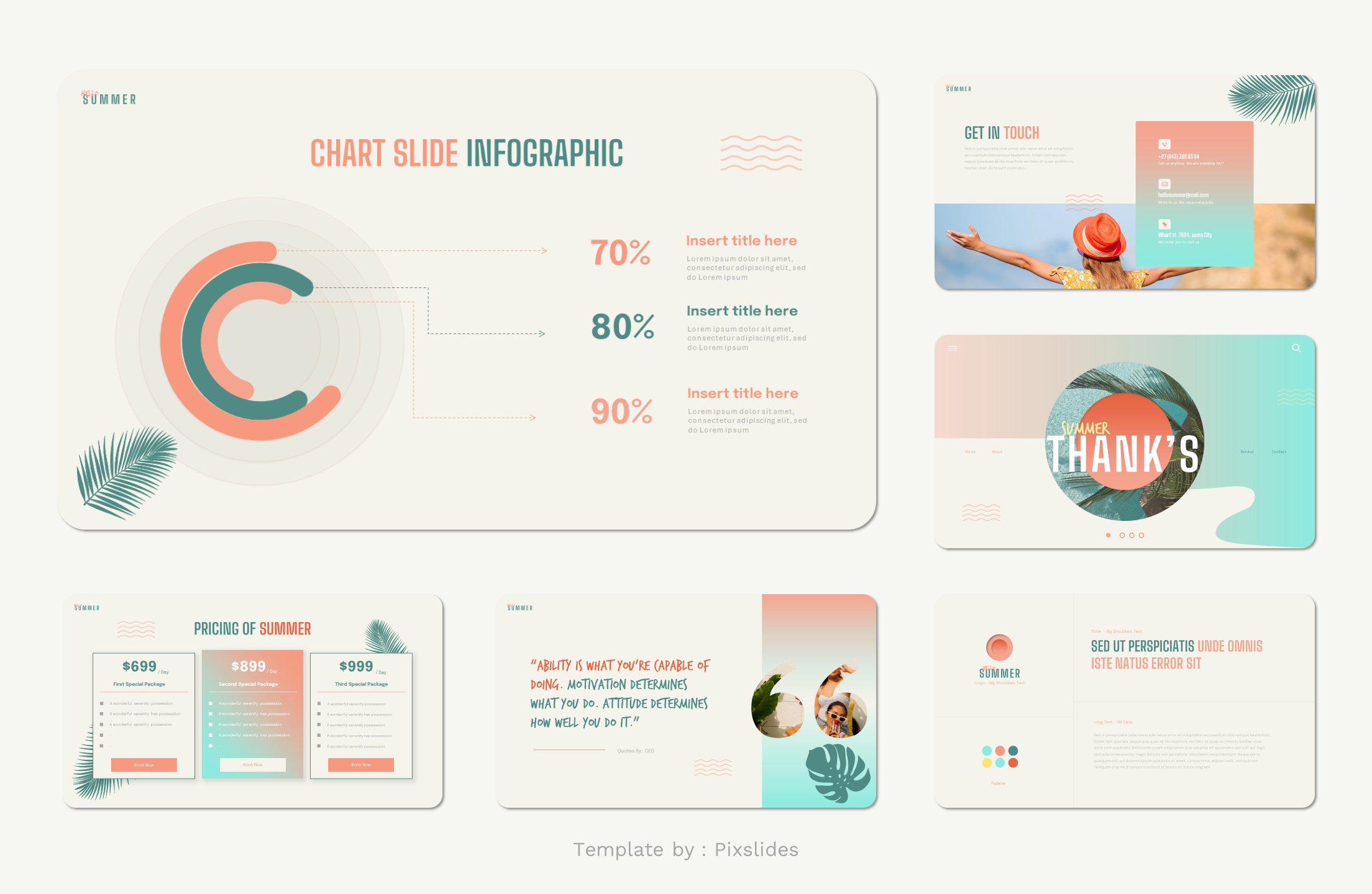 Hello Summer PowerPoint Presentation Template, Presentation Templates