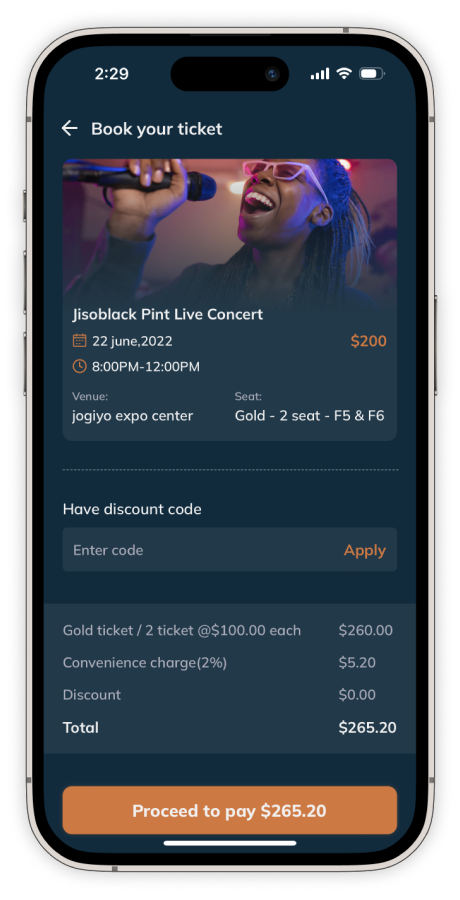 Events App Template Dj App Template Event Ticket Booking App Template In React Native