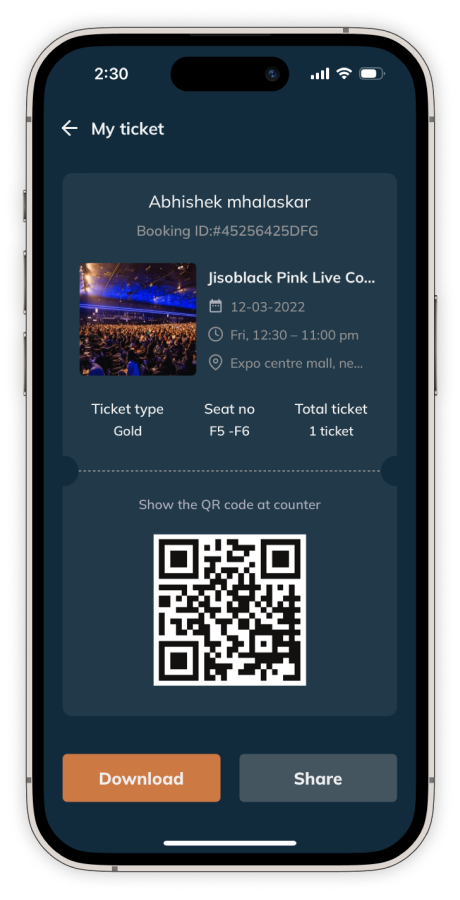 Events App Template Dj App Template Event Ticket Booking App Template In React Native