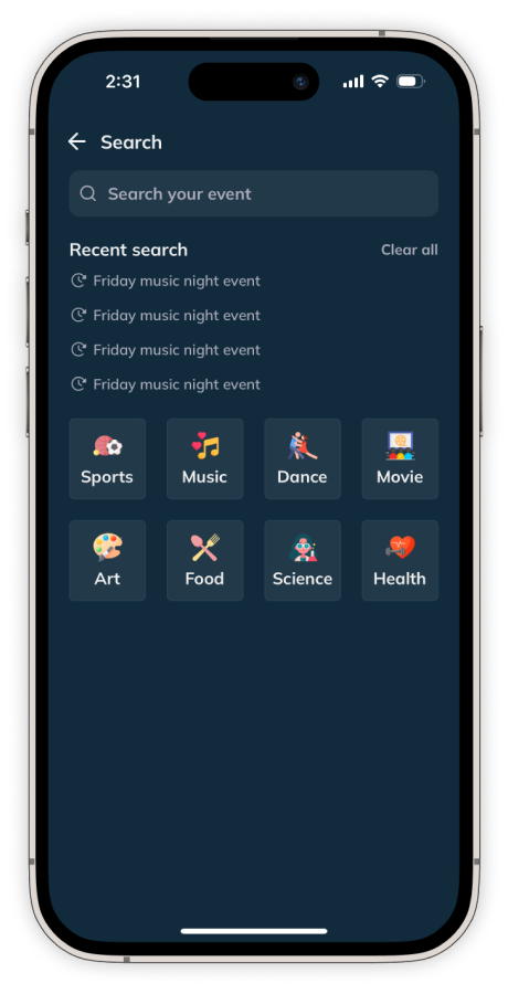 Events App Template Dj App Template Event Ticket Booking App Template In React Native
