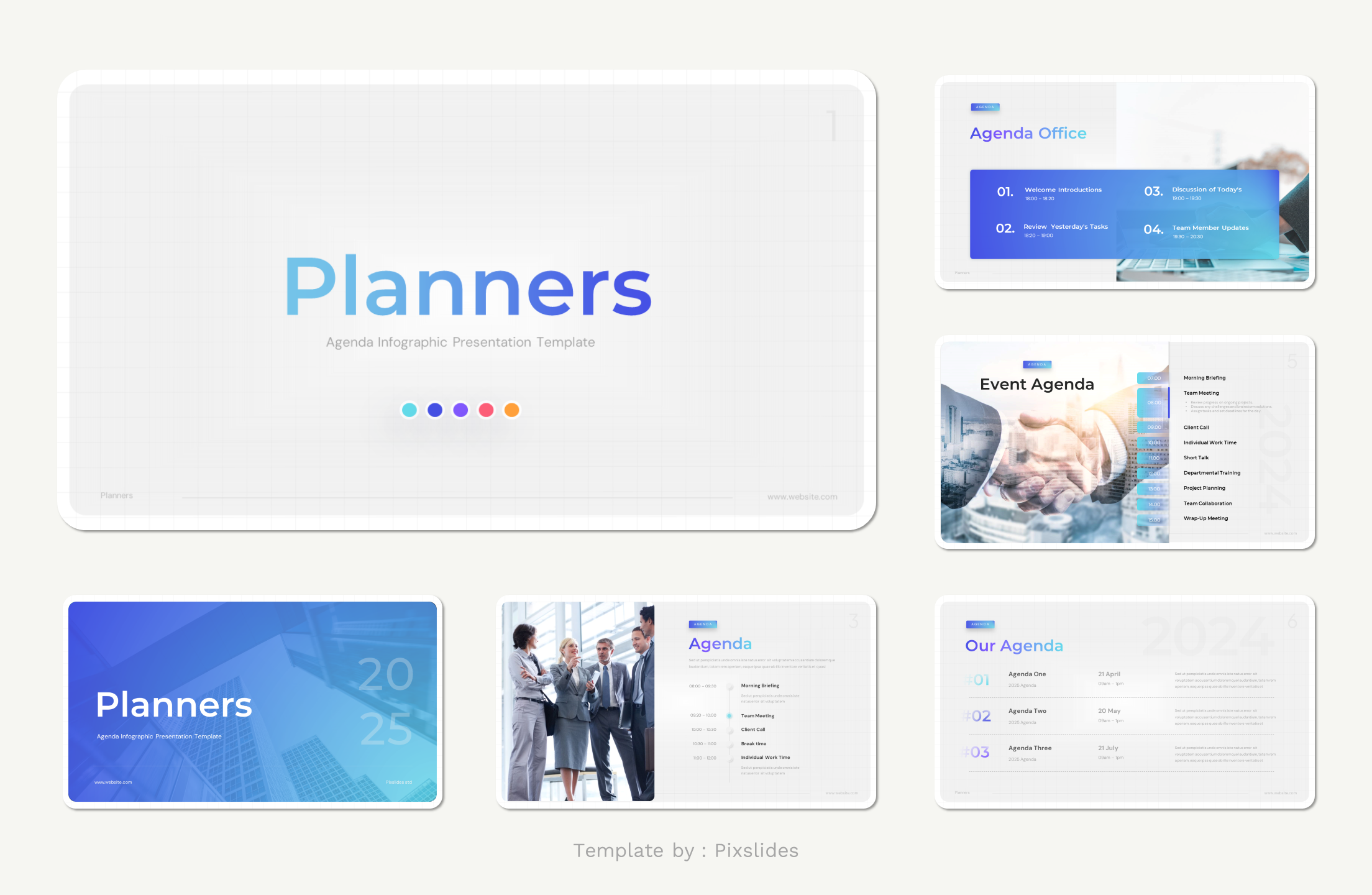 Planners - Agenda Powerpoint Presentation Template, Presentation Templates