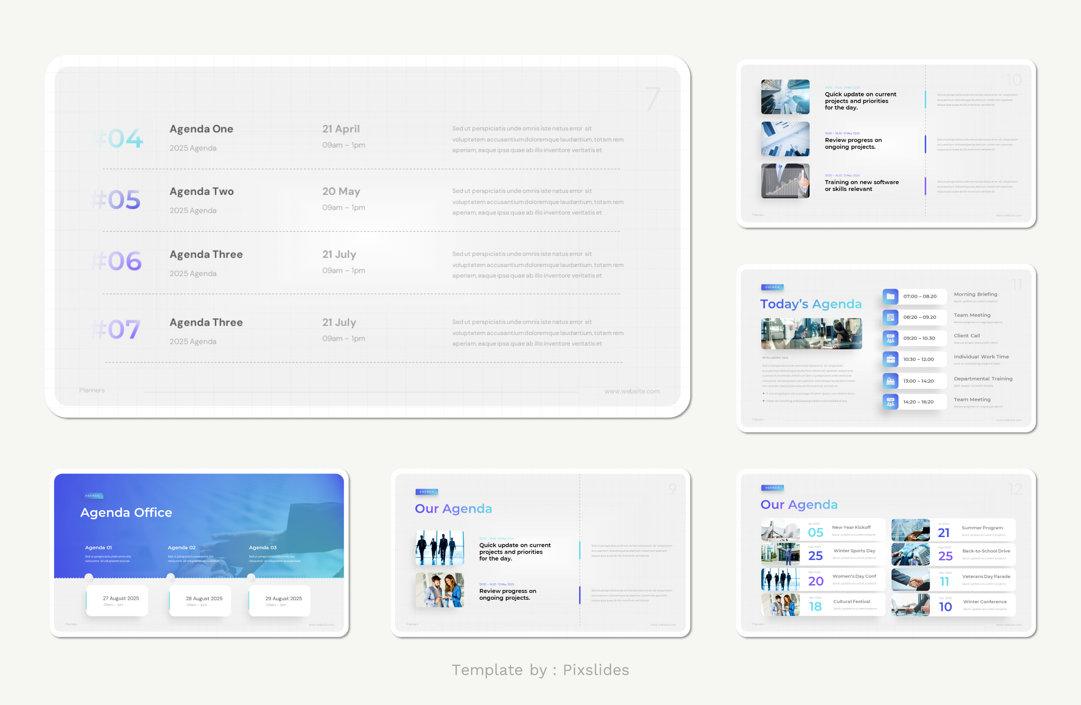 Planners - Agenda Powerpoint Presentation Template, Presentation Templates