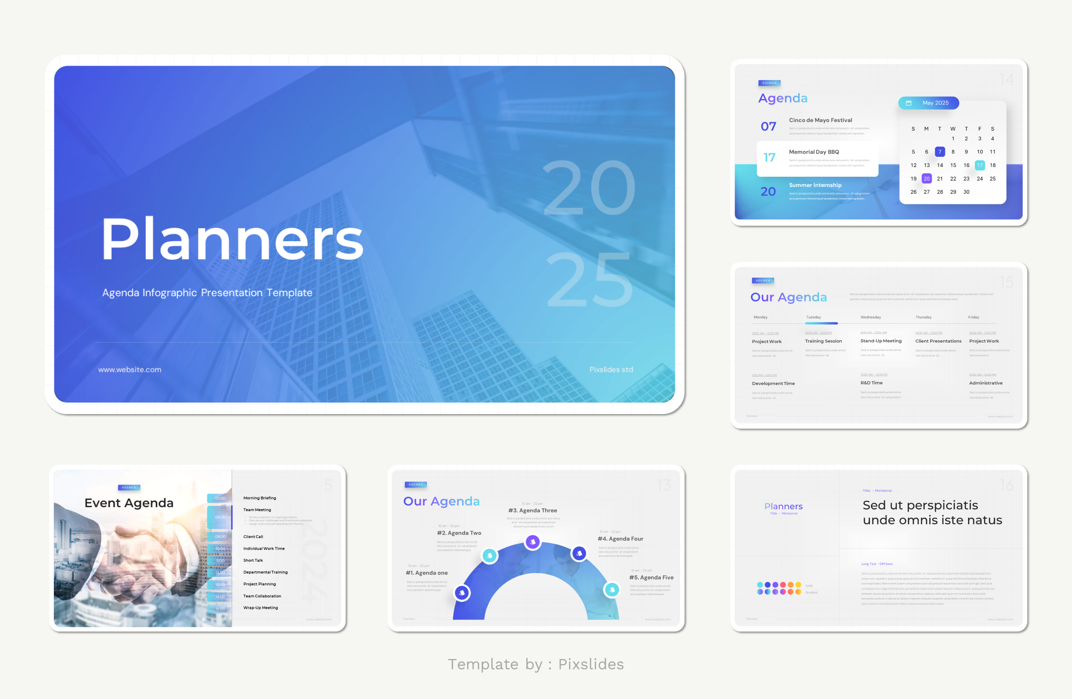 Planners - Agenda Powerpoint Presentation Template, Presentation Templates