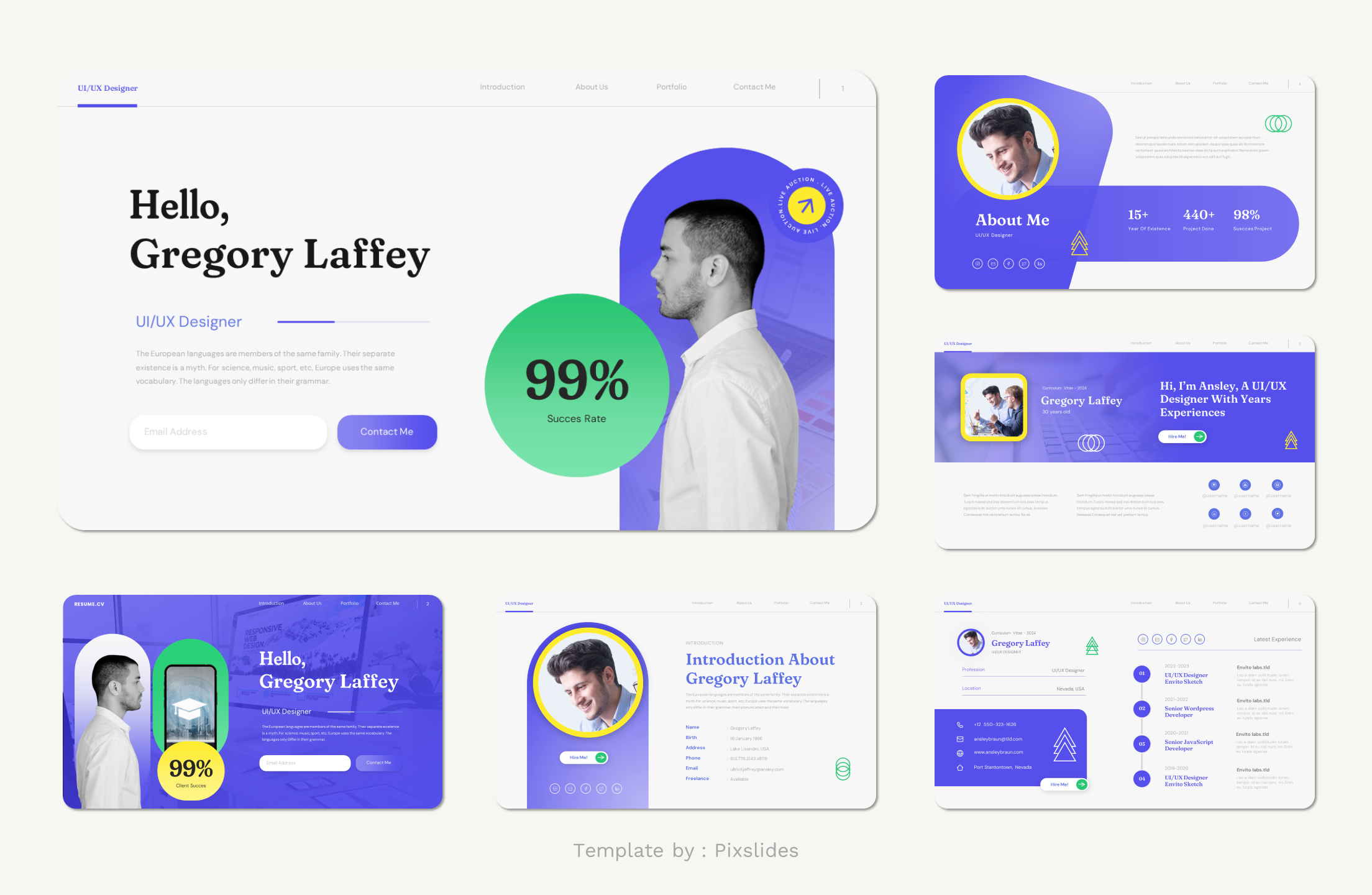 UIUX Designer PowerPoint Presentation Template, Presentation Templates