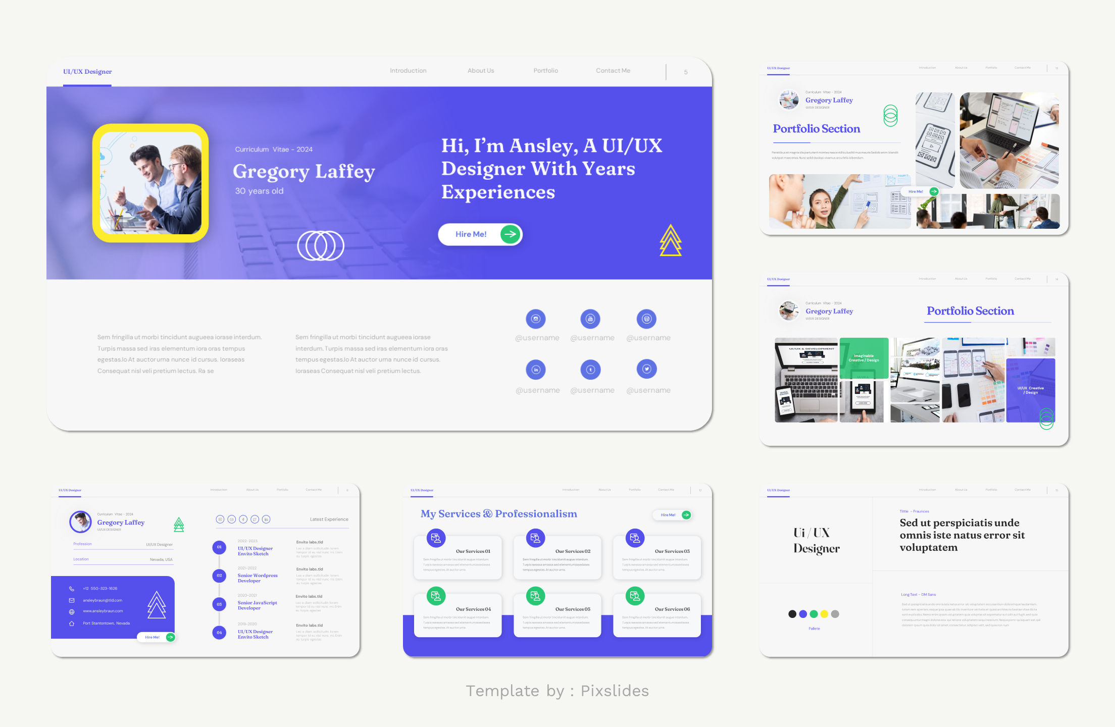 UIUX Designer PowerPoint Presentation Template, Presentation Templates