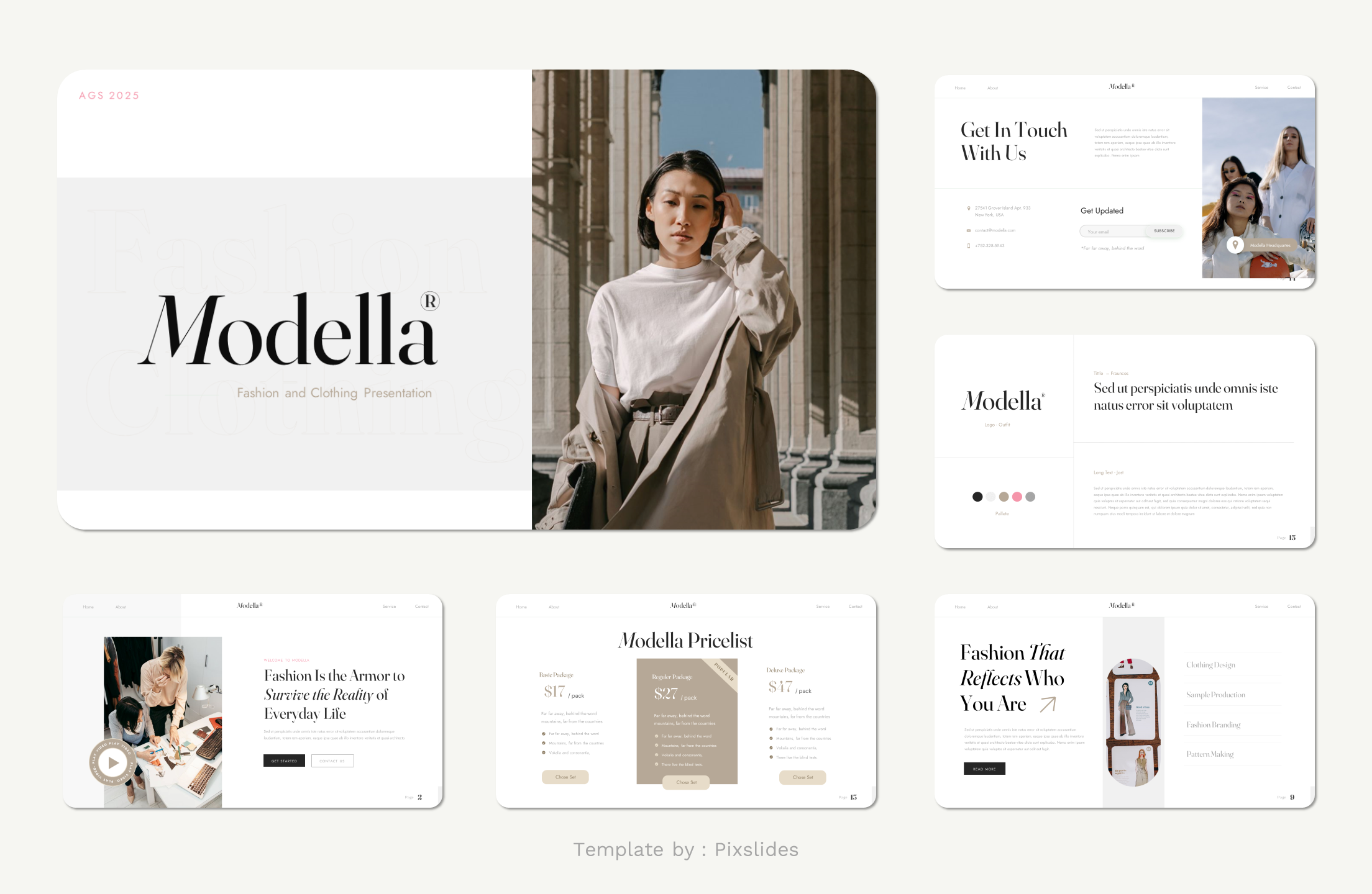 Modella - Fashion & Clothing PowerPoint Presentation Template ...