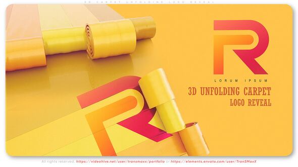 3D Carpet Unfolding Logo Reveal, After Effects Project Files | VideoHive